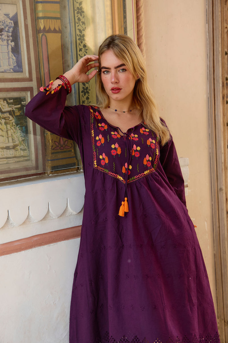 Daisy Dress Tangier Embroidery – Naudic